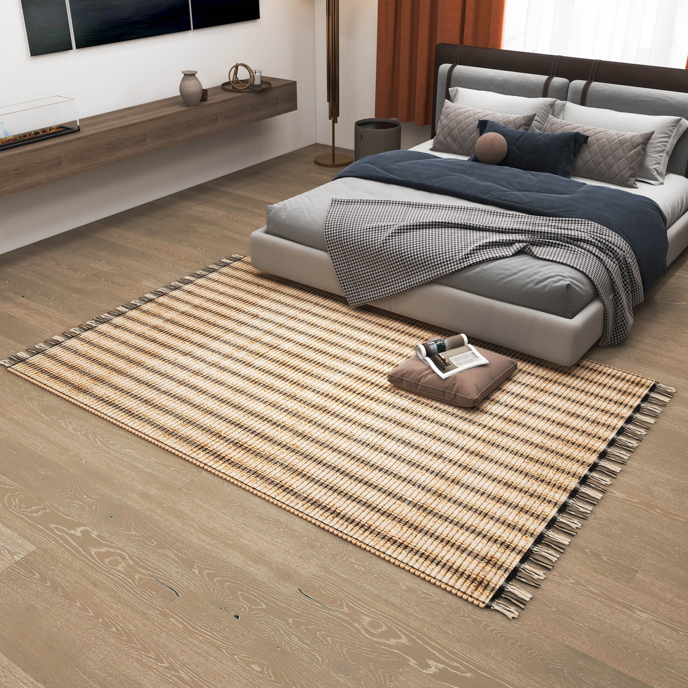 What Size Rug Goes Under a King Bed?